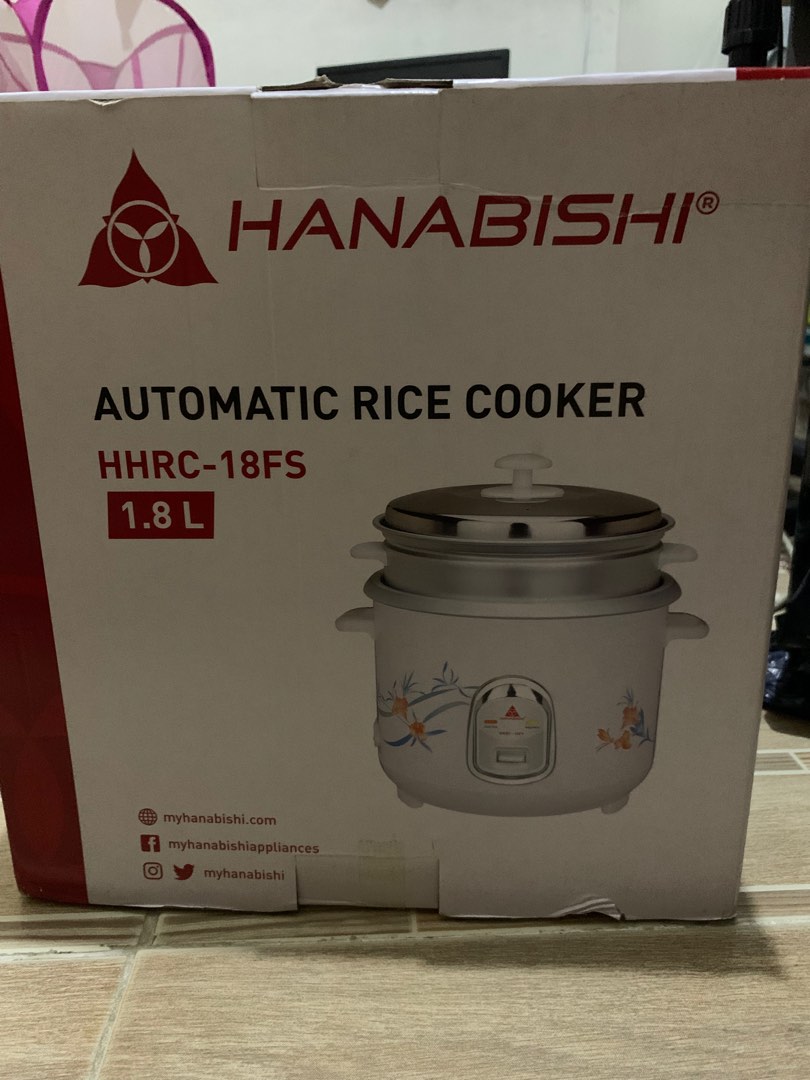 Hanabishi automatic rice cooker, TV & Home Appliances, Kitchen ...