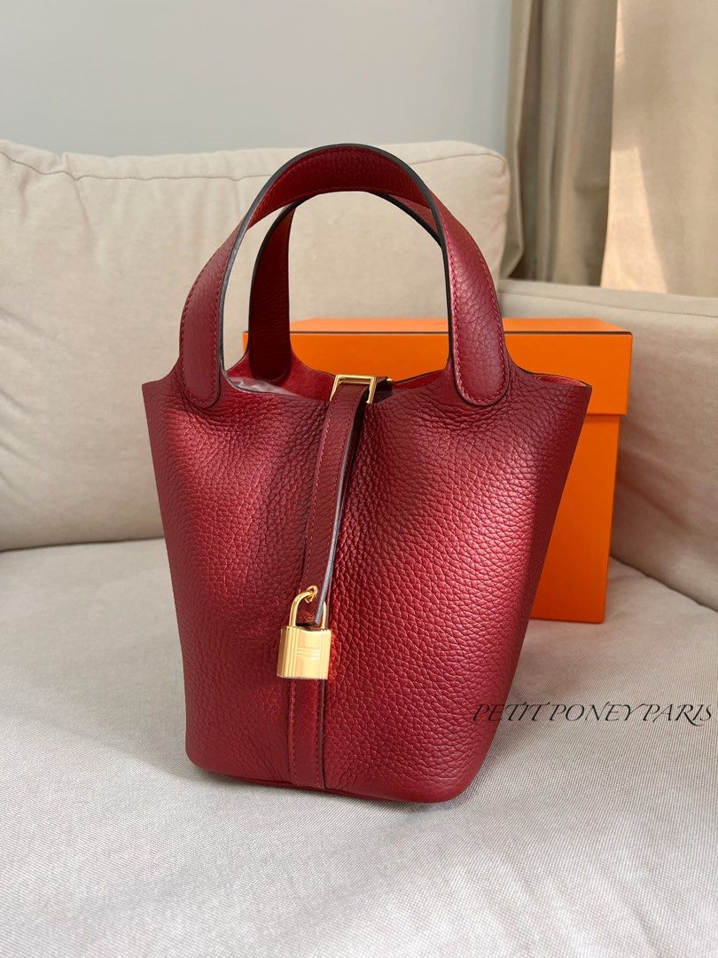 [原價出] Hermes Picotin 18 Rouge H GHW 愛馬仕紅 金扣, 名牌, 手袋及銀包 - Carousell