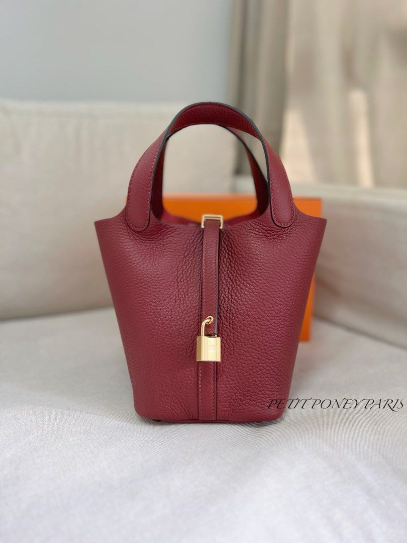 [原價出] Hermes Picotin 18 Rouge H GHW 愛馬仕紅 金扣, 名牌, 手袋及銀包 - Carousell