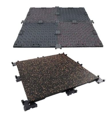 High Density EPDM Rubber Gym Mat Tiles Connector Crossfit Flooring Edge ...