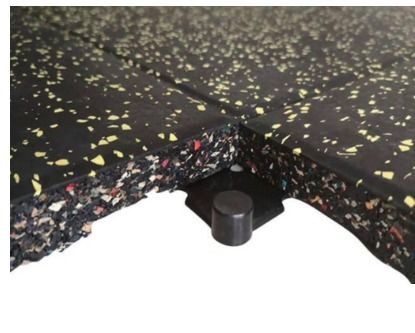 High Density EPDM Rubber Gym Mat Tiles Connector Crossfit Flooring Edge ...