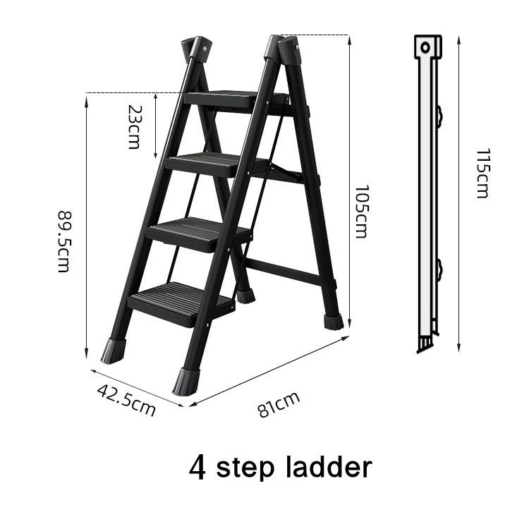 Household Folding Ladder Three/four- Step Folding Step Stool, Furniture ...