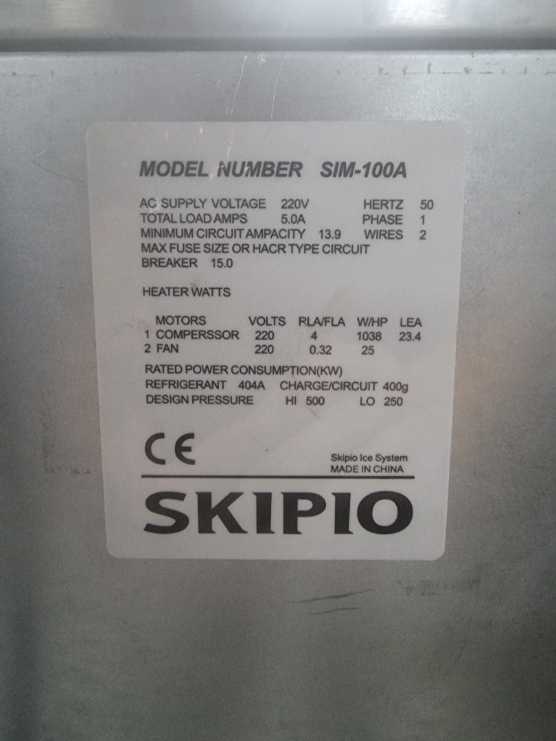 Ice Cube Undercounter Ice Maker Machine 100kg/day SKIPIO SIM-100A #Promotion Lai Ahh ...