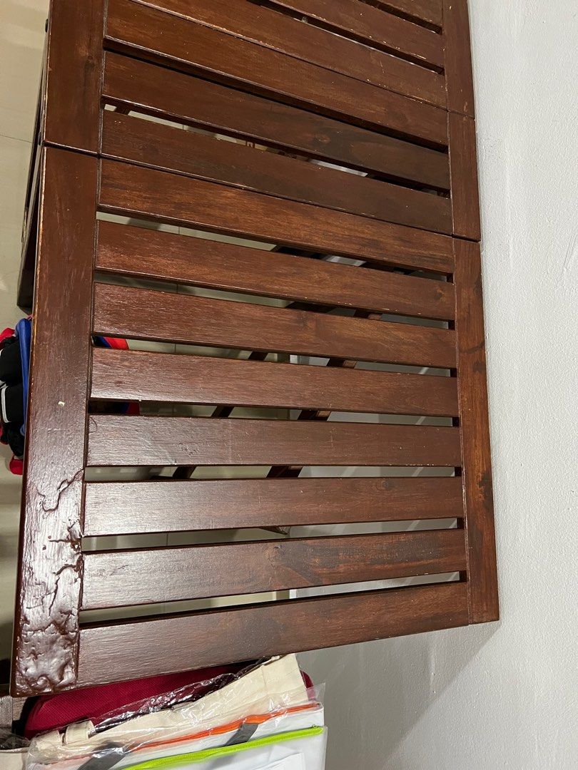 Ikea Applaro Foldable outdoor table with 2 Chairs, outdoor, brown ...