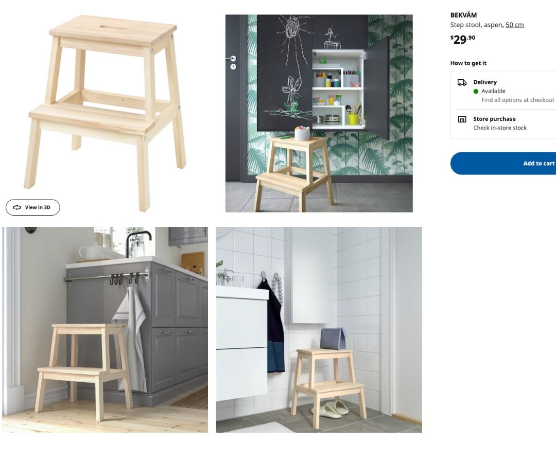 Ikea Bekvam Step Stool, Furniture & Home Living, Furniture, Other Home ...