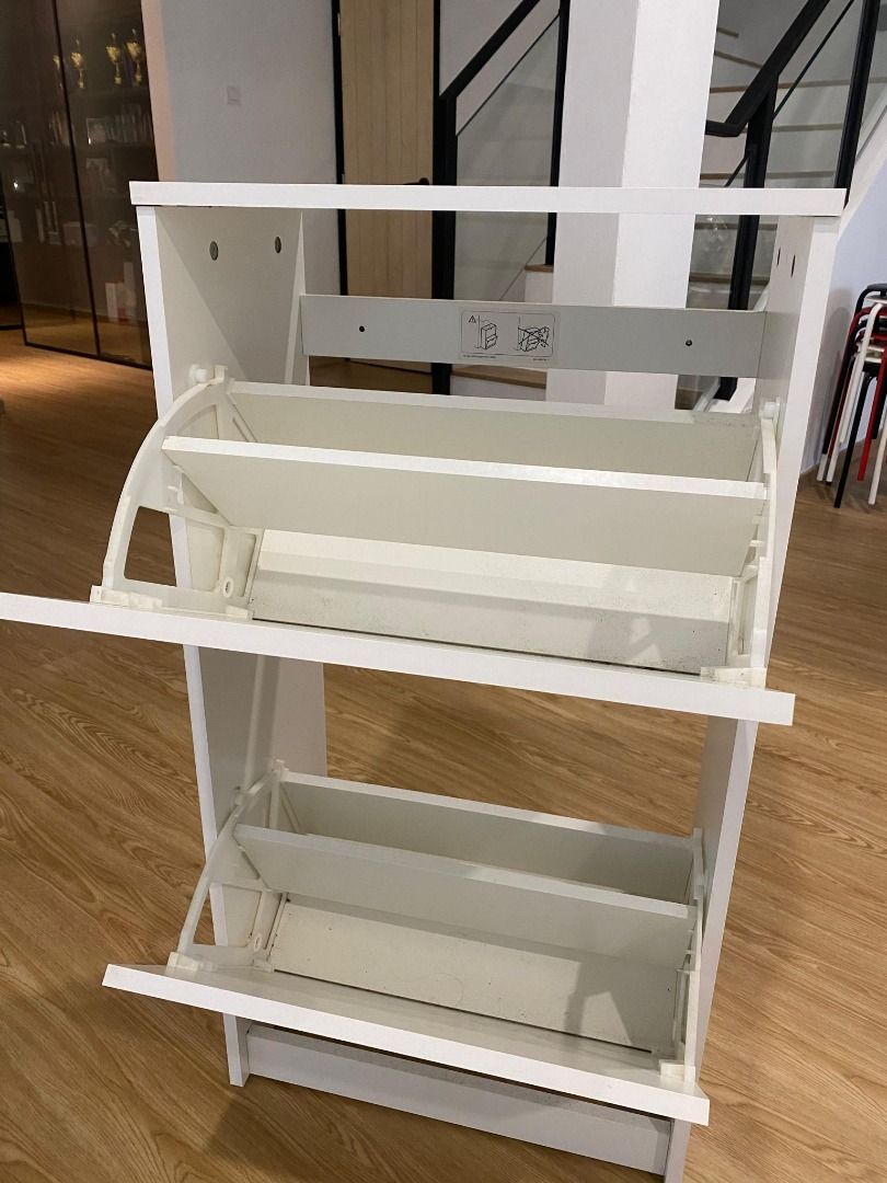 Ikea BISSA Shoe Rack cabinet with 2 compartments, Furniture & Home ...