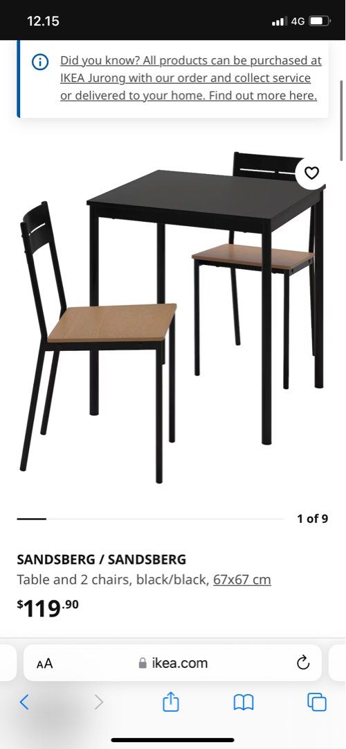 Ikea SANDSBERG table set, Furniture & Home Living, Furniture, Tables ...