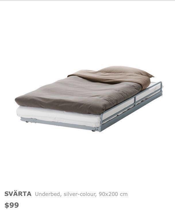 IKEA Svarta Pull-out Roller Bed Frame, Furniture & Home Living ...