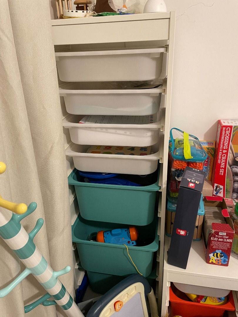 IKEA Trofast Tall Tower Storage, 傢俬＆家居, 傢俬, 書櫃、櫃子及架 - Carousell