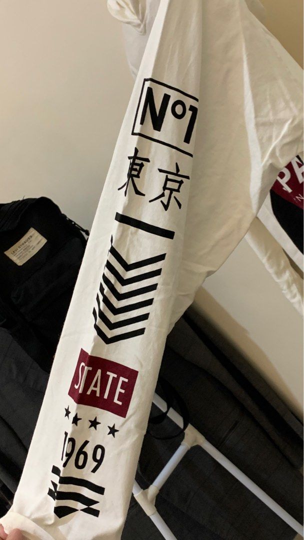 jaket t zone jaket putih lengan panjang white jacket japan uniqlo zara ...