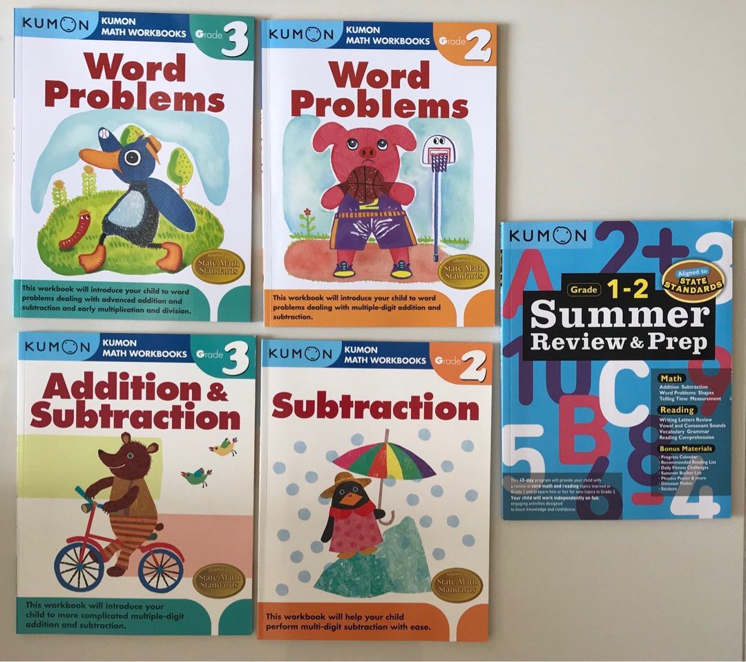 Kumon Maths workbooks Grade 3 Addition & Subtraction Word Problems ...