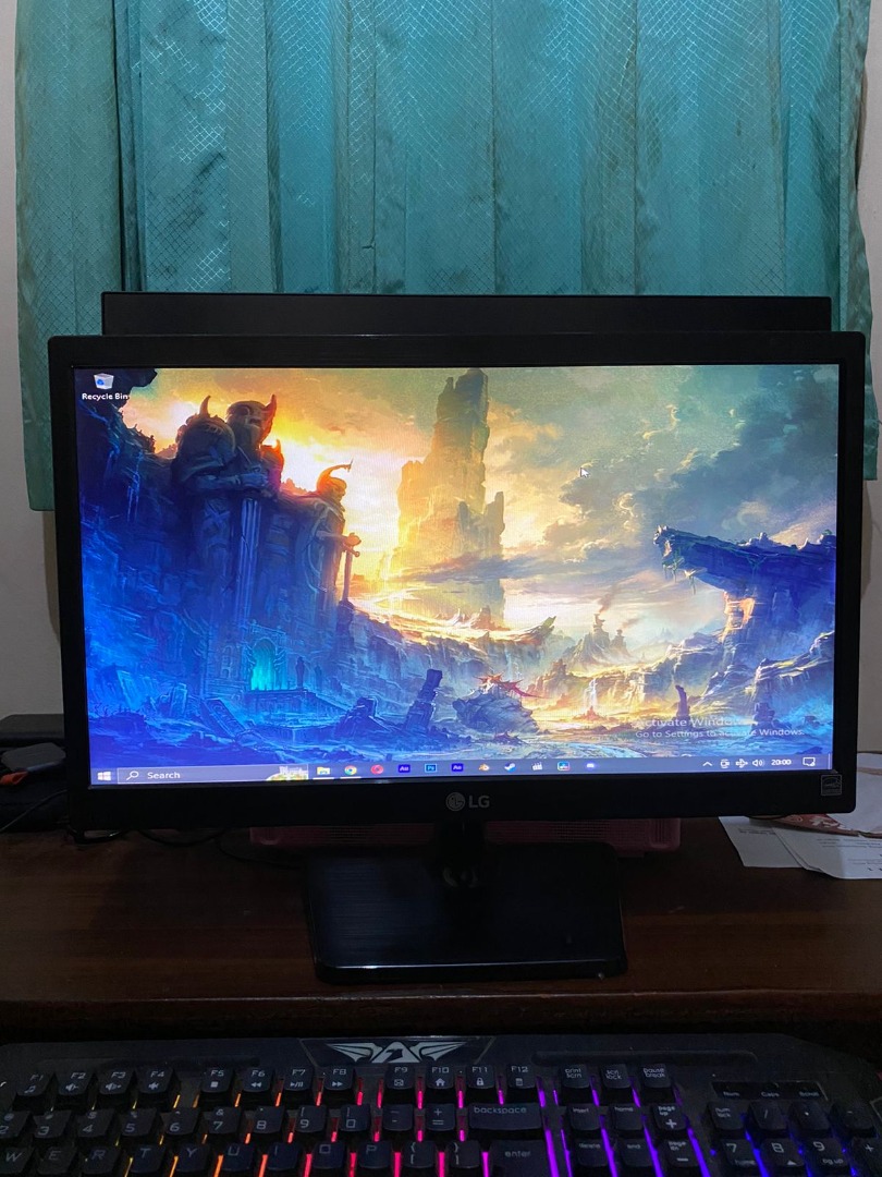 Layar Monitor LG 21inch kabel VGA, Elektronik, Bagian Komputer ...