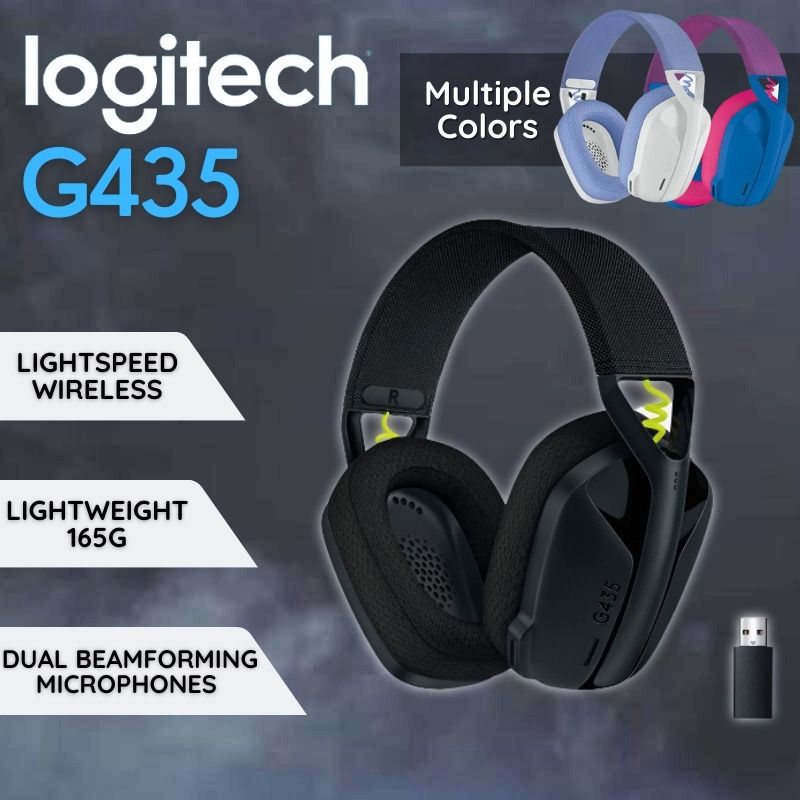 Logitech G435 LIGHTSPEED and Bluetooth Wireless Gaming Headphone ...