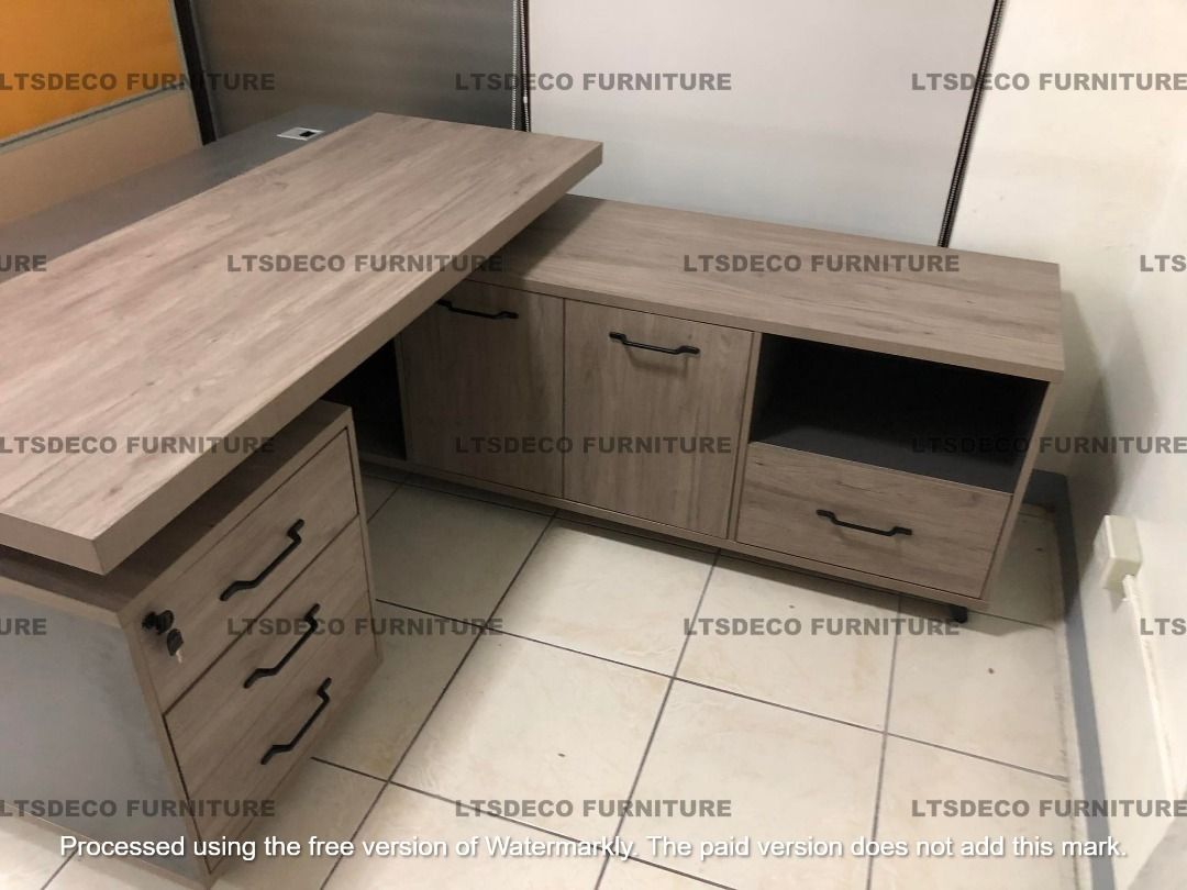 L-SHAPE EXECUTIVE TABLE OFFICE PARTITION AND OFFICE FURNITURE ...