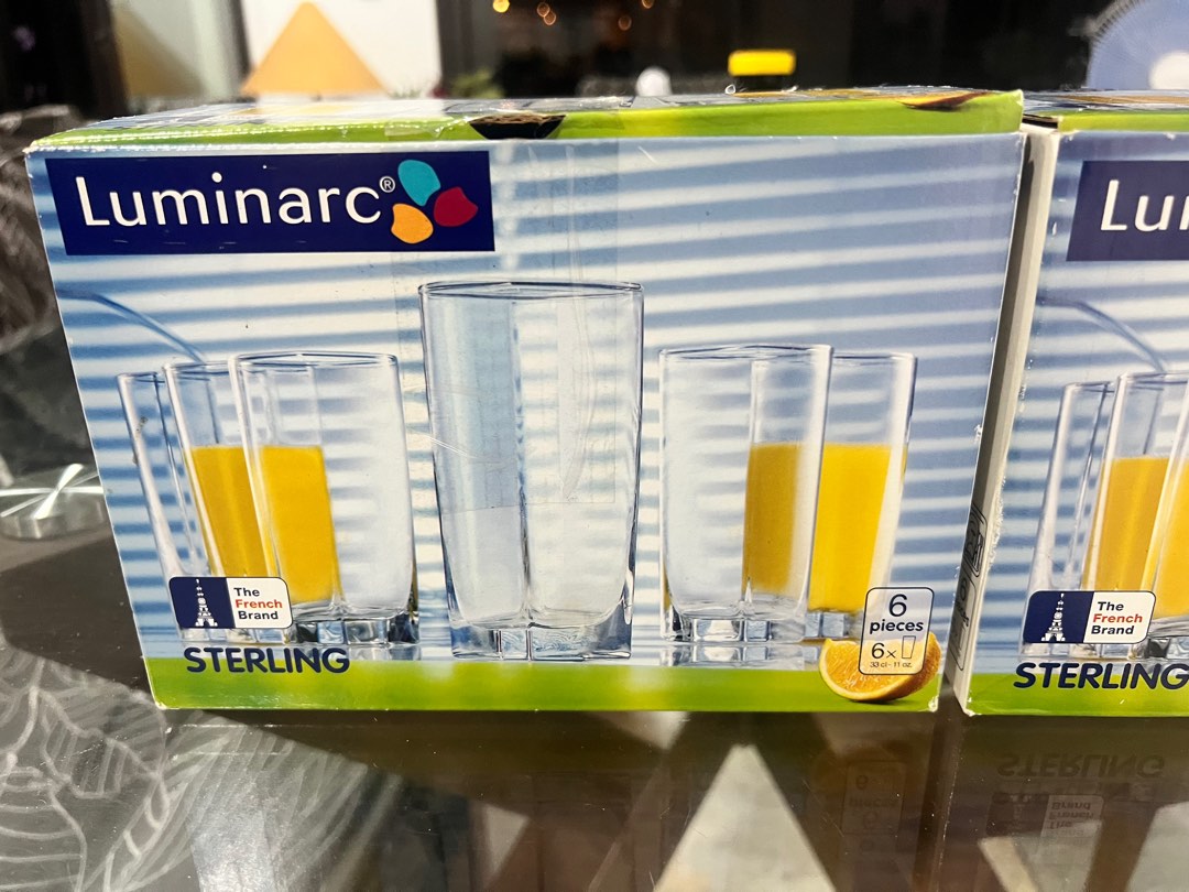 Luminarc 6pc Sterling High Ball Juice Drinking Glass on Carousell
