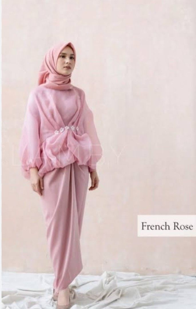 Luxy Top wearing klamby french Rose Free size, Fesyen Wanita, Pakaian Wanita, Gaun & Rok di ...