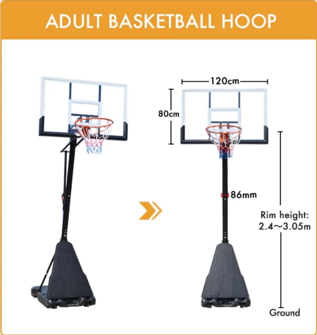 M024 Moveable Basketball Hoop, Sports Equipment, Other Sports Equipment ...