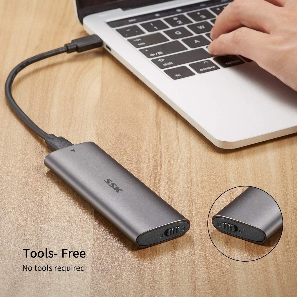 M.2 NVME SSD Enclosure USB C 3.1/3.2 Gen 2, External SSD enclosure ...