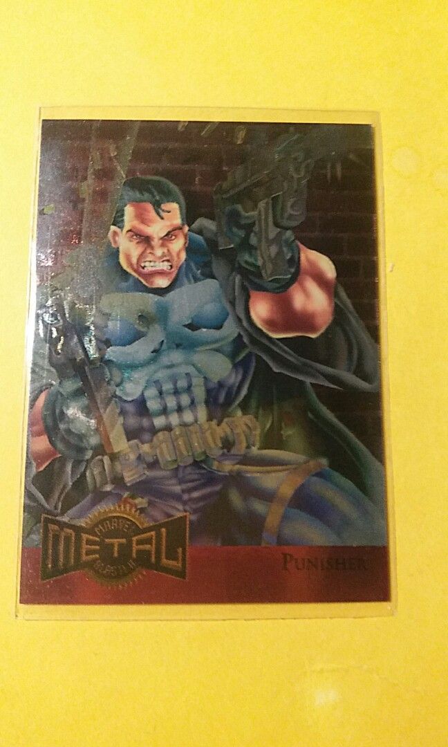 Marvel cards lot Metal Magneto Spider-Man Metal Flasher Punisher Metal ...