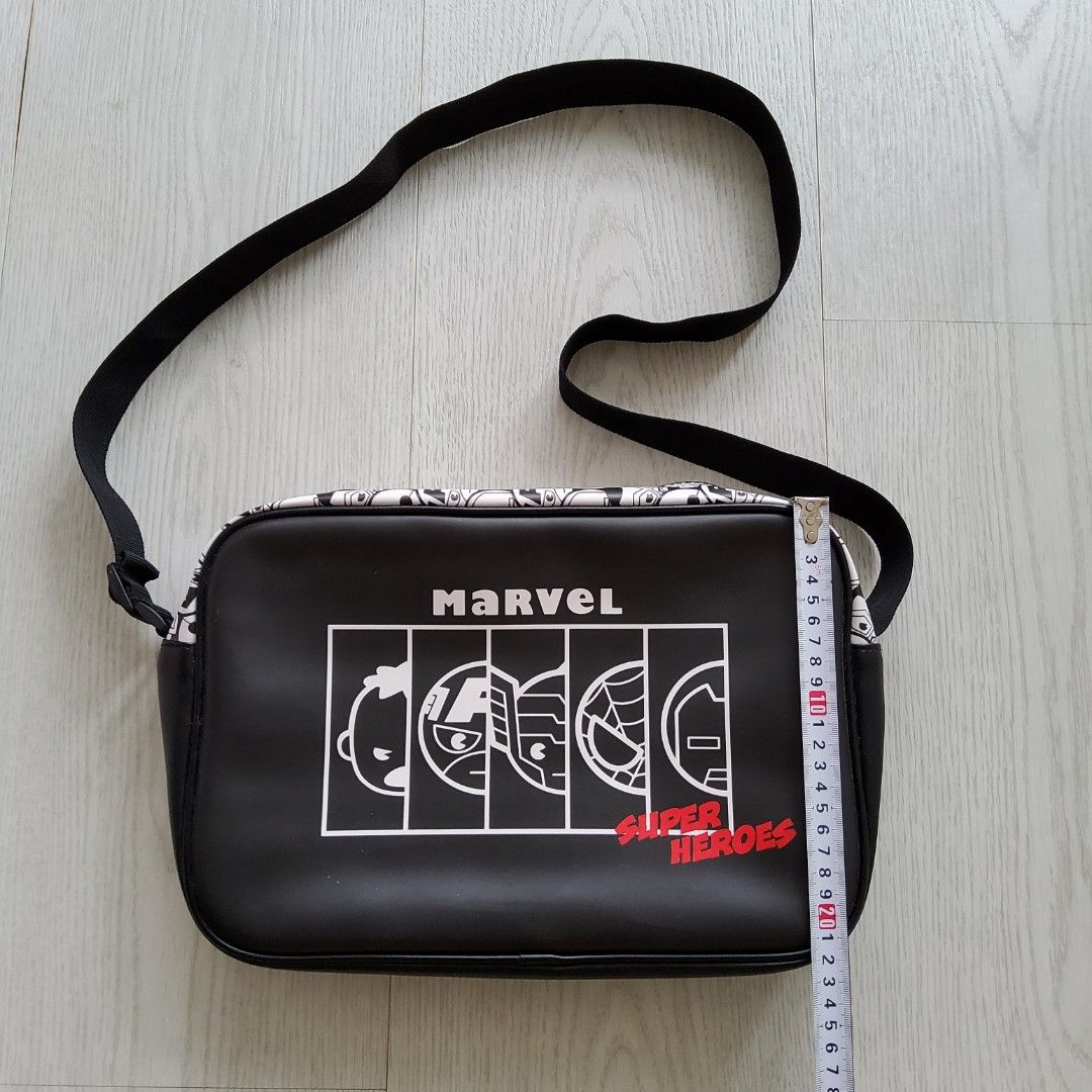 Marvel Super Heroes Crossbody Sling Bag Adjustable Strap Miniso Black ...