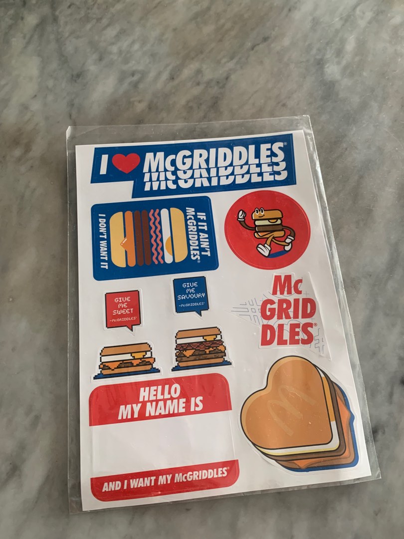 McGriddles McDonalds Collectible Stickers, Hobbies & Toys, Memorabilia ...