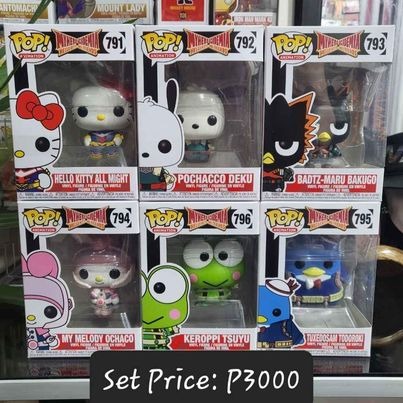 MHA x San Rio (Hello Kitty and Friends) Funko Pop Set, Hobbies & Toys ...