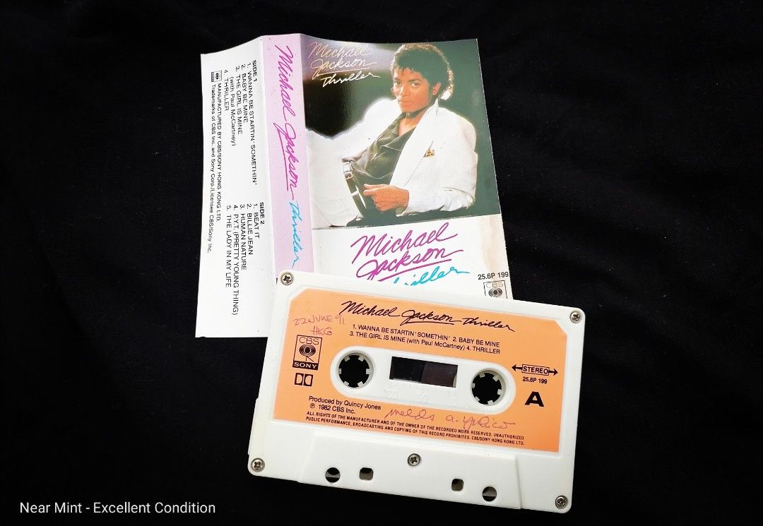 Michael Jackson Thriller Cassette Tape Original Cassette Tapes Vintage ...