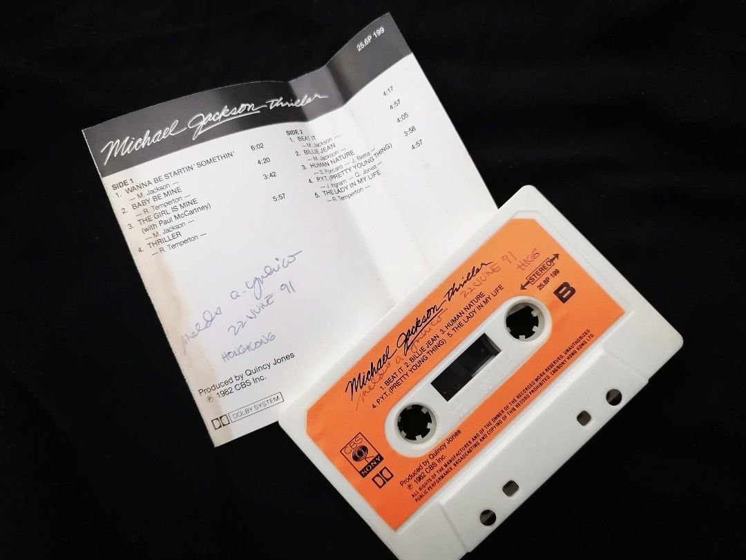 Michael Jackson Thriller Cassette Tape Original Cassette Tapes Vintage ...