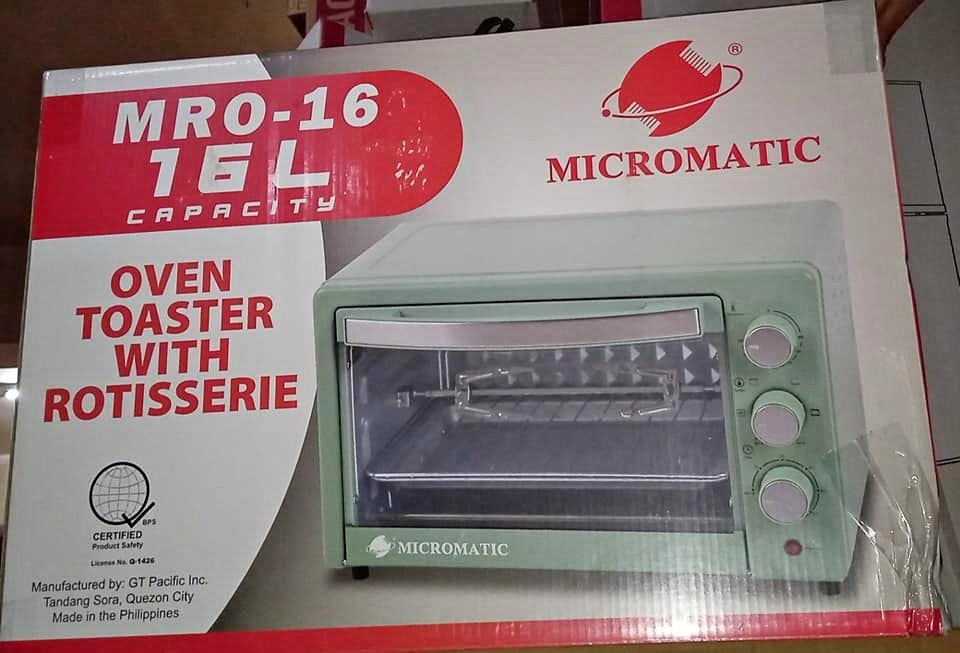 Micromatic Oven Toaster with Rotisserie MRO-16, Furniture & Home Living ...