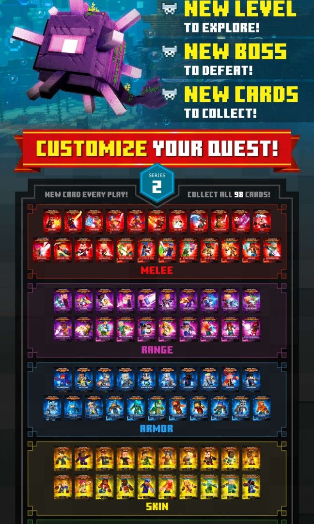 Minecraft Dungeon Arcade Cards, Hobbies & Toys, Toys & Games on Carousell