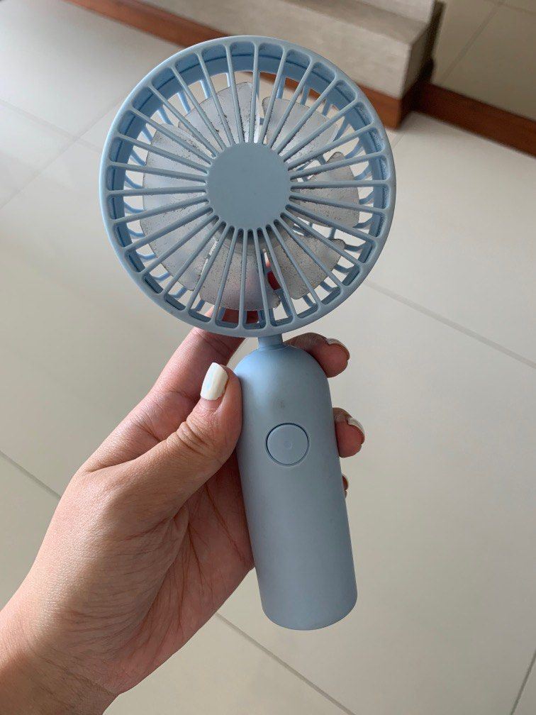 Mini fan miniso blue, Furniture & Home Living, Lighting & Fans, Fans on ...