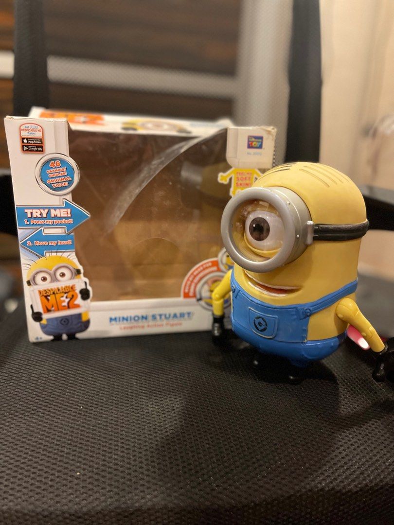 Minion Stuart Laughing Action Figure Preloved Hobbies And Toys Toys And Games On Carousell
