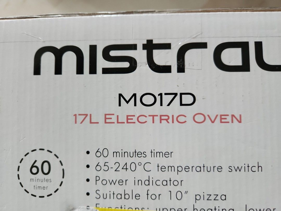 Mistral electric oven 17L MO17D, TV & Home Appliances, Kitchen ...