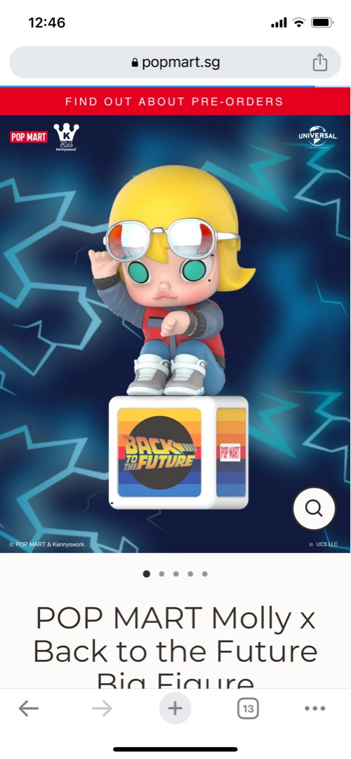 Popmart Molly back to the future, Hobbies & Toys, Toys & Games on Carousell