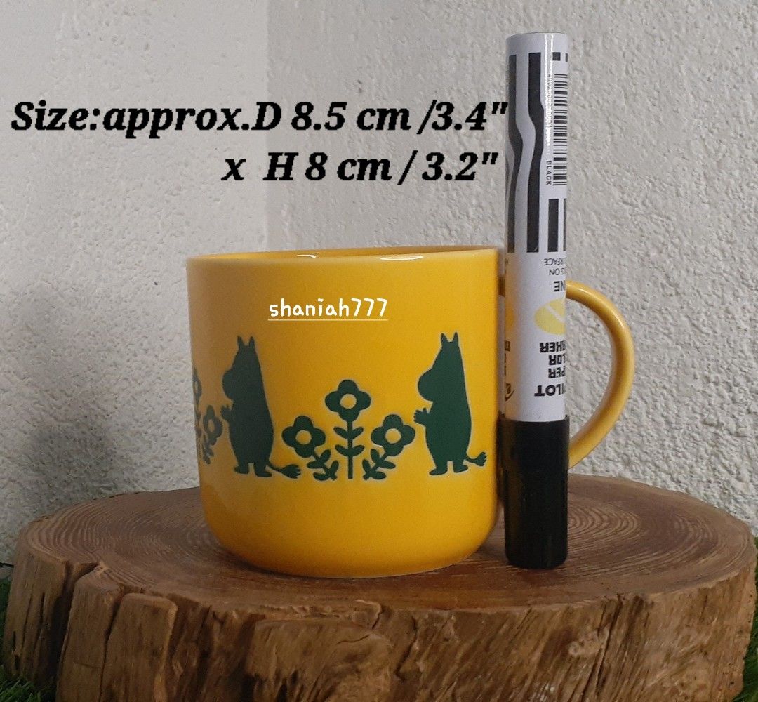 MOOMIN -YAMAKA Yellow Moomin Porcelain [Soppa] Mug 12.3fl oz/350ml- JP ...