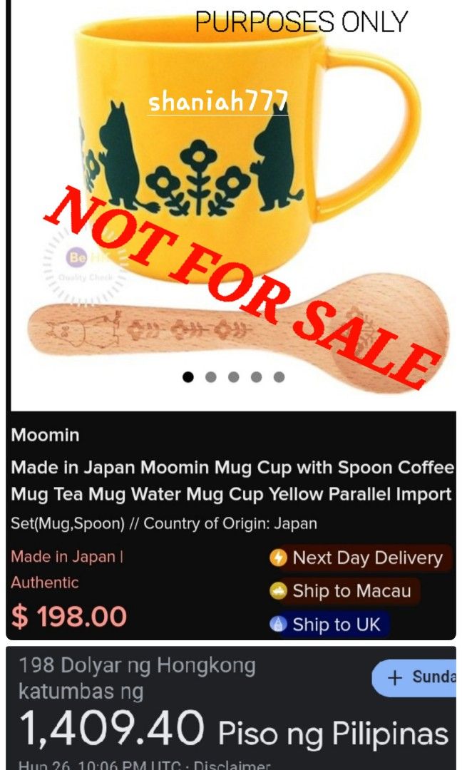 MOOMIN -YAMAKA Yellow Moomin Porcelain [Soppa] Mug 12.3fl oz/350ml- JP ...