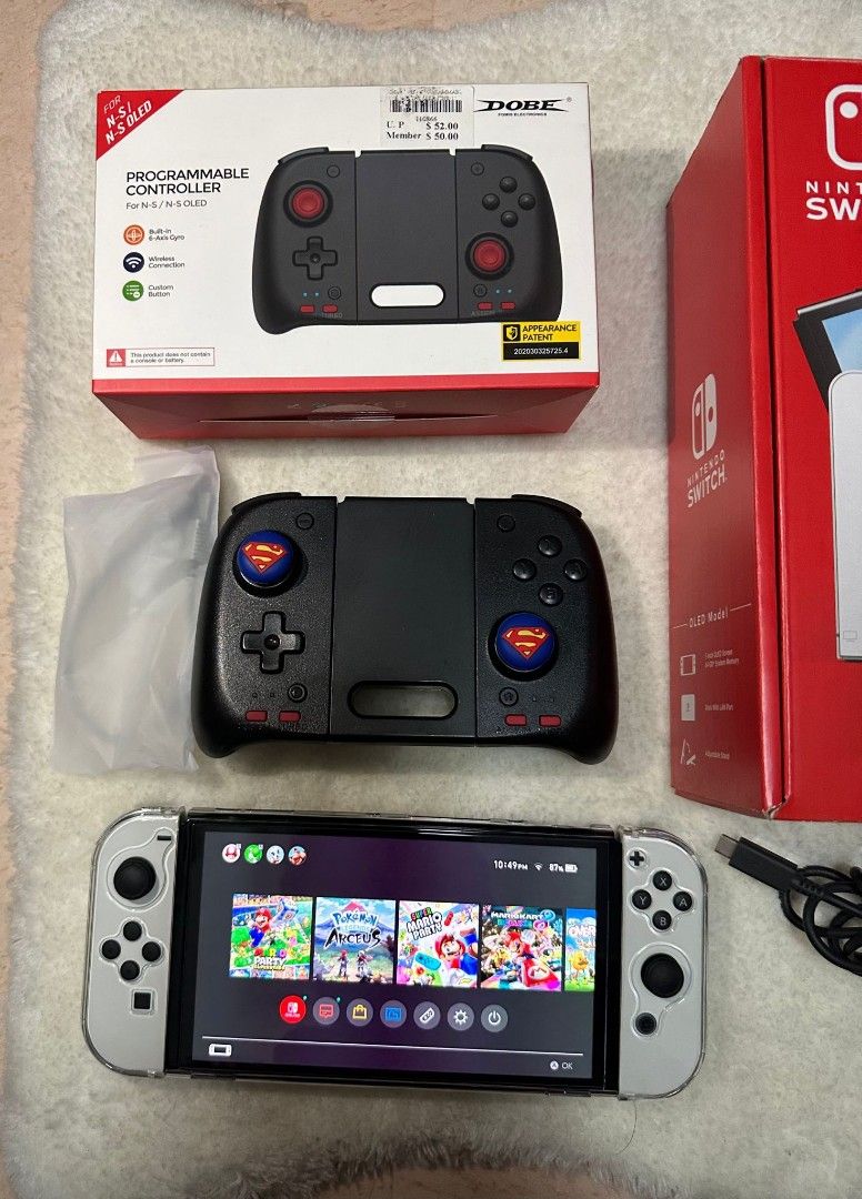 nintendo switch oled (full set + advanced programmable controller ...