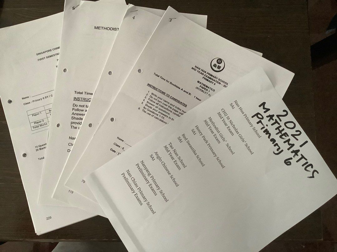 P6 Mathematics 2021 Past Papers for Psle Practice, Hobbies & Toys ...