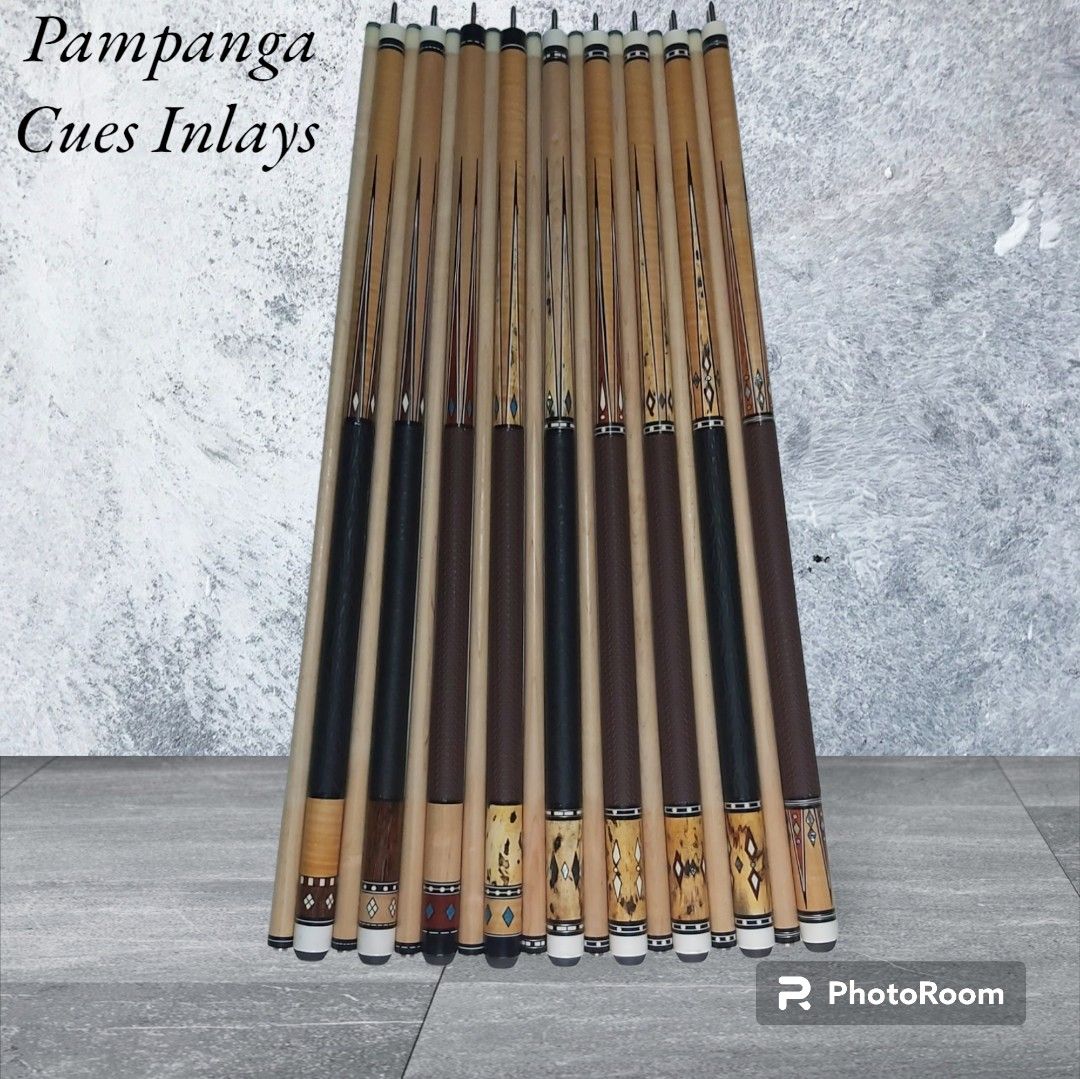 PAMPANGA CUES - INLAYS DESIGN - TAKO NG BILYARAN, Sports Equipment ...