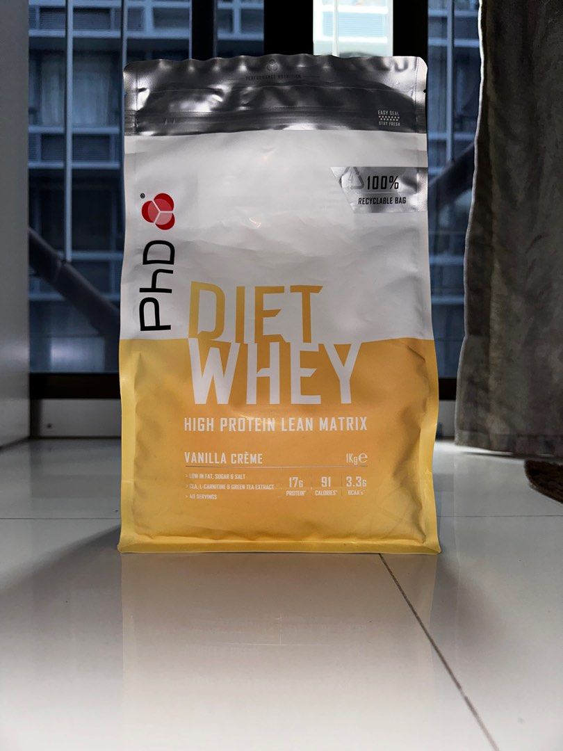 PHD Diet Whey 1.0kg Vanilla, Health & Nutrition, Health Supplements ...