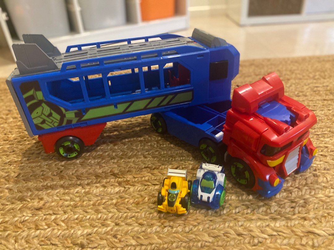 Playskool Heroes Transformers Rescue Bots Flip Racers Optimus Prime ...