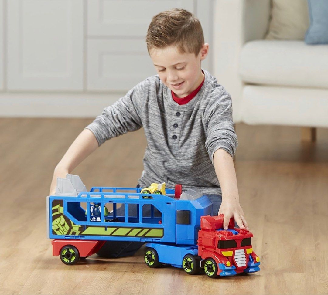 Playskool Heroes Transformers Rescue Bots Flip Racers Optimus Prime ...