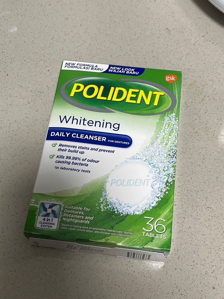 Polident Whitening Daily Cleanser for Dentures / Retainers / Aligners ...