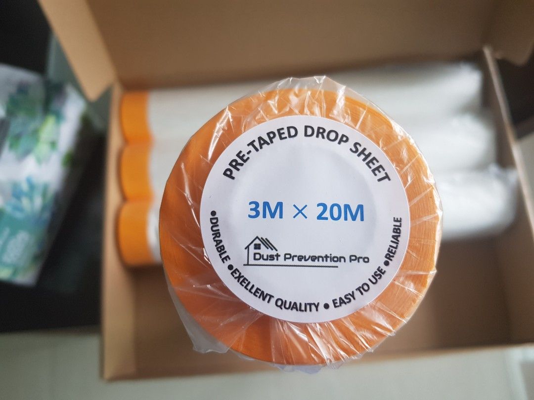 Pre-taped Drop Sheet 3m x 20m, Furniture & Home Living, Home ...