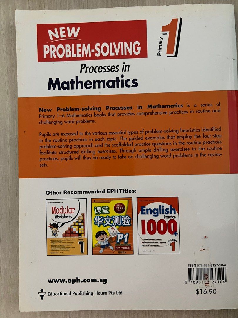 Problem solving mathematics primary 1 exercise book, Hobbies & Toys ...