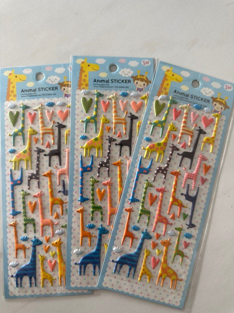 Puffed animal stickers, Hobbies & Toys, Stationery & Craft, Craft ...
