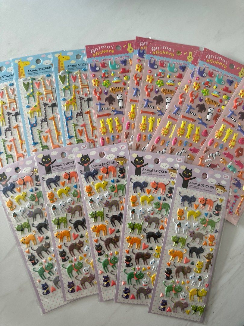 Puffed animal stickers, Hobbies & Toys, Stationery & Craft, Craft ...
