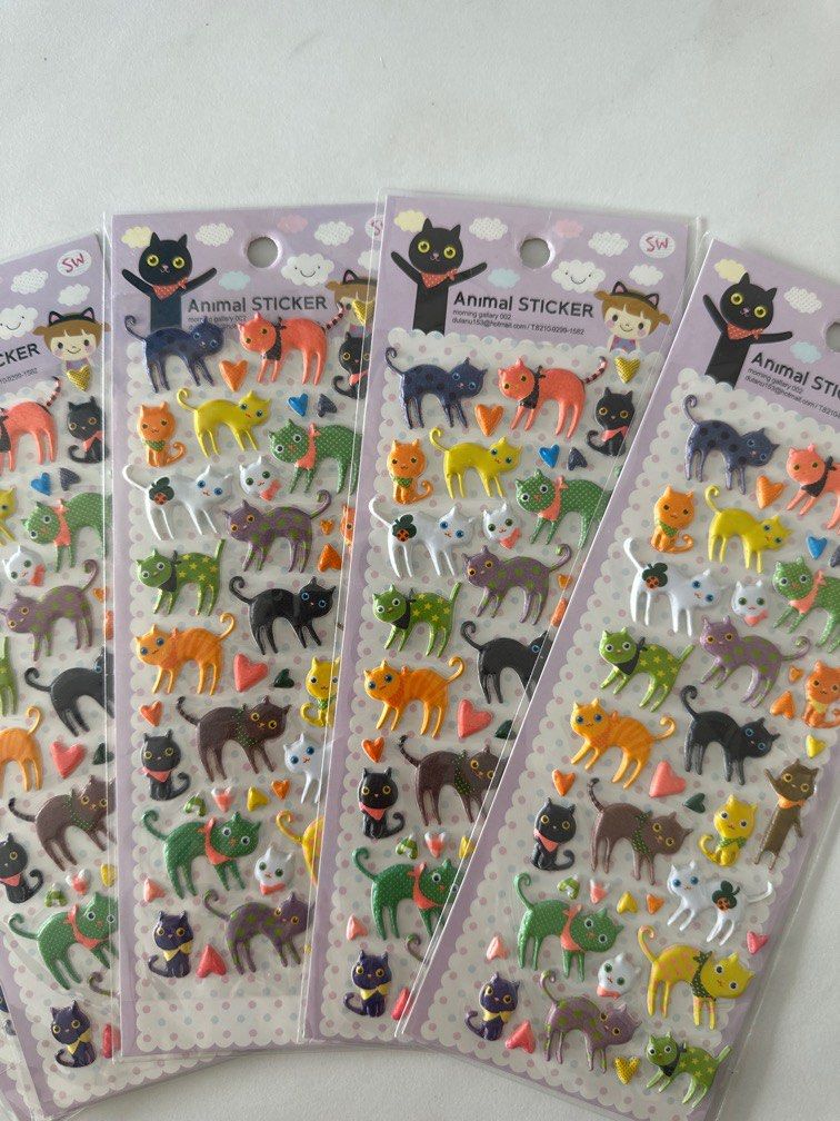 Puffed animal stickers, Hobbies & Toys, Stationery & Craft, Craft ...