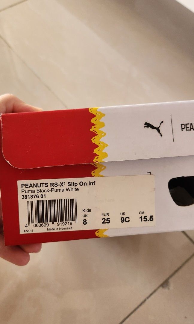 Puma Peanut Edition Shoe 15.5cm, Babies & Kids, Babies & Kids Fashion ...