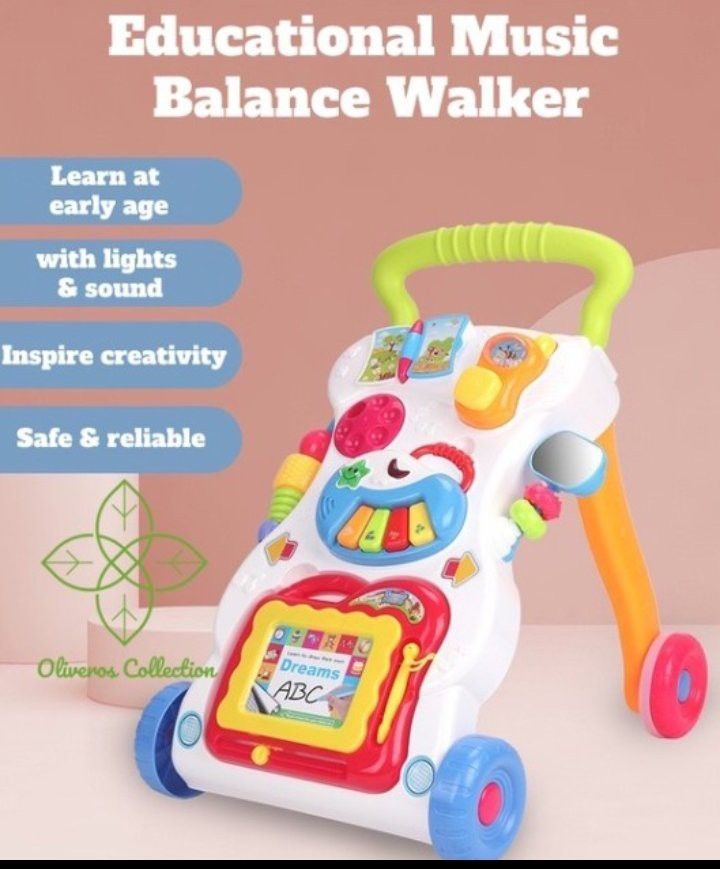 PUSH WALKER WITH MUSIC, Babies & Kids, Infant Playtime on Carousell